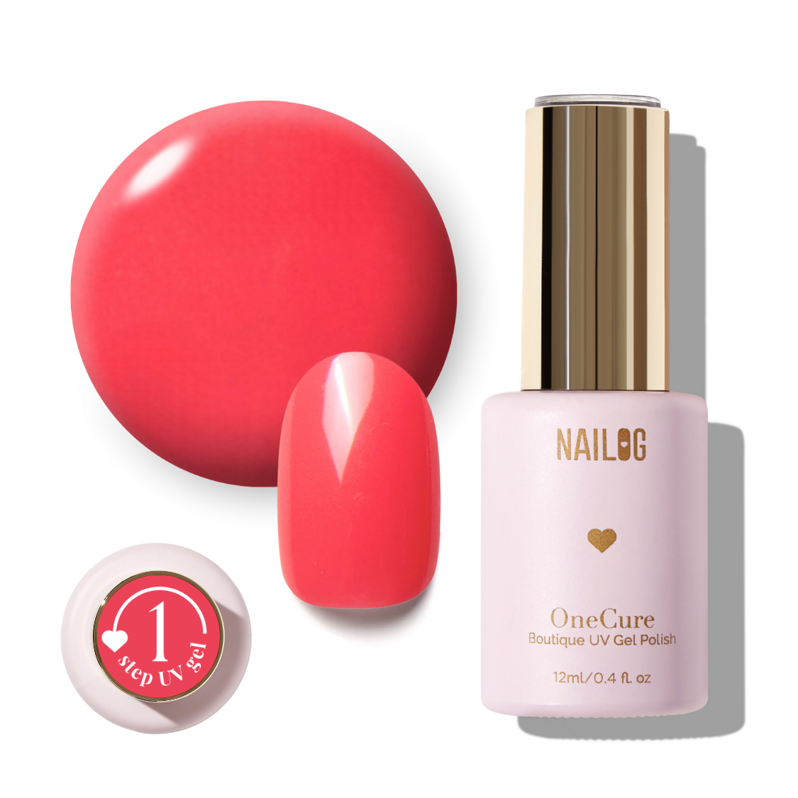 PEACH RED | OneCure Gel Polish – NAILOG